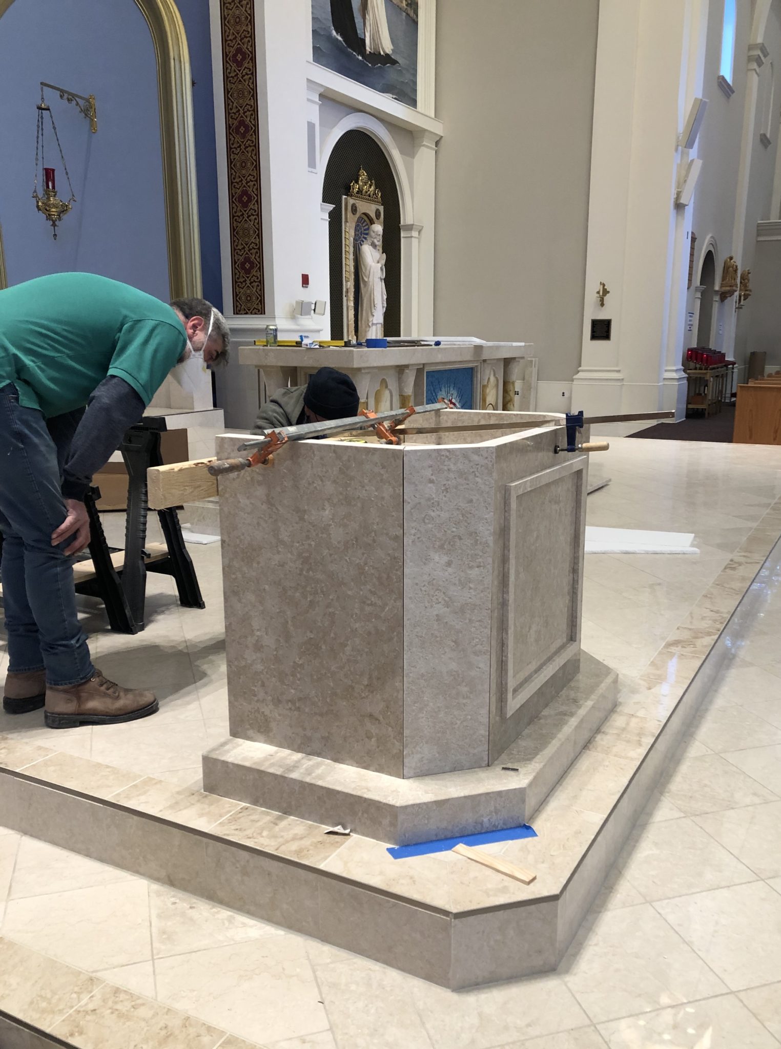 Altar Rail Installation - Saint Raymond of Penafort Catholic Church