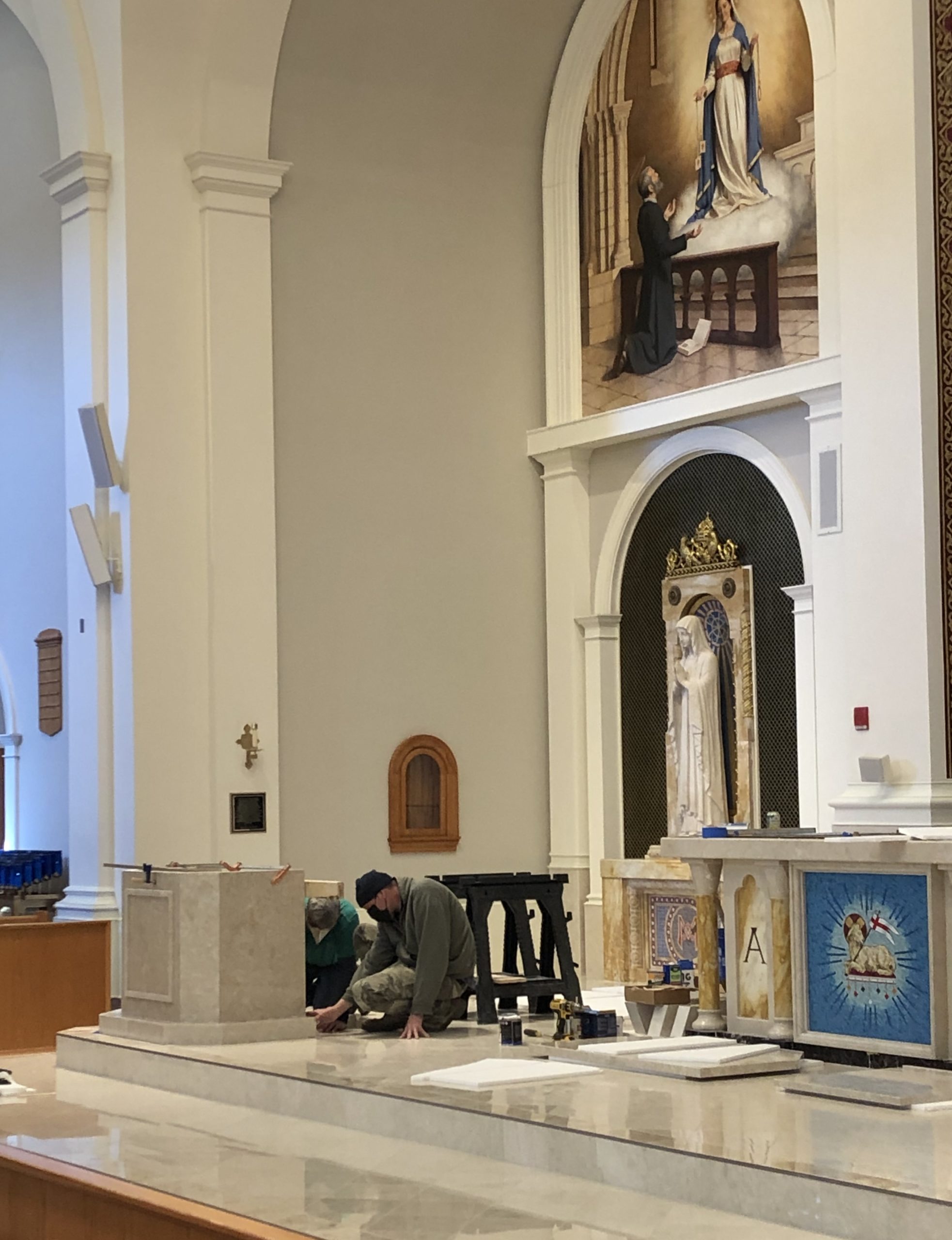 Altar Rail Installation - Saint Raymond of Penafort Catholic Church